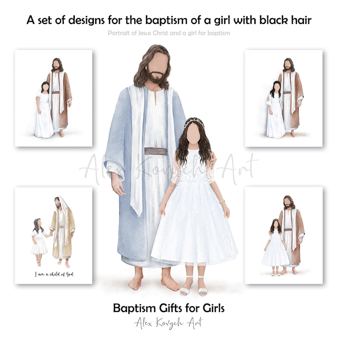 Girl's Baptism Print, Jesus Christ Portrait, LDS Gift (digital Download ...