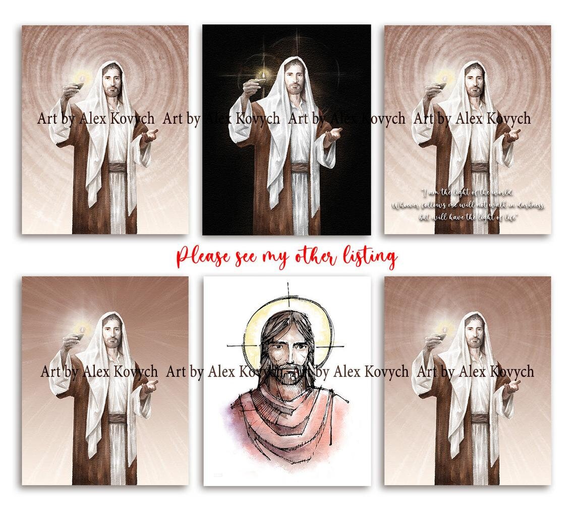 I Am a Child of God Portrait Baptism Christ Portrait With a | Etsy