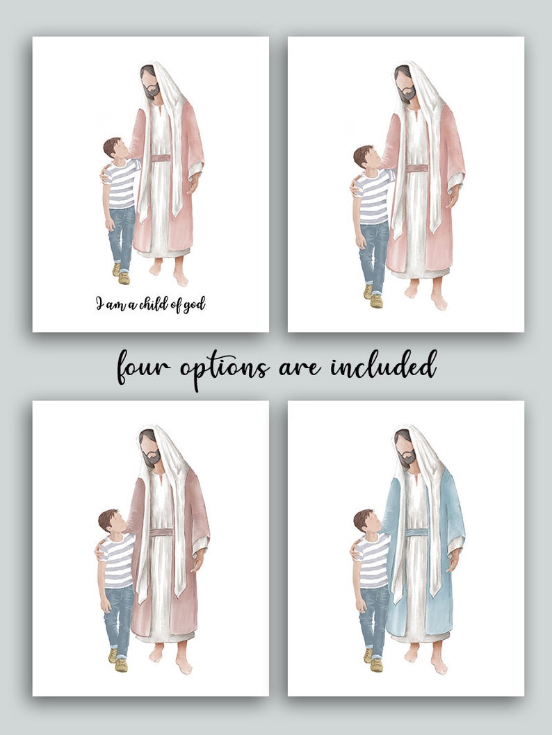Jesus With a Boy I Walk by Faith Lds Baptism I Am a Child - Etsy