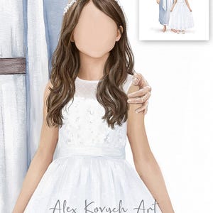 Personalization of a Portrait With Jesus, Baptism Gift for a Girl ...