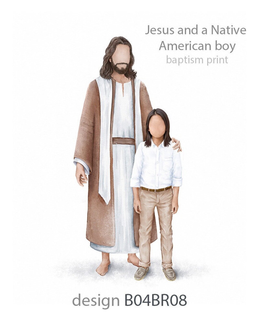 Jesus and Native American Boy, I Walk by Faith, I Am a Child of God ...