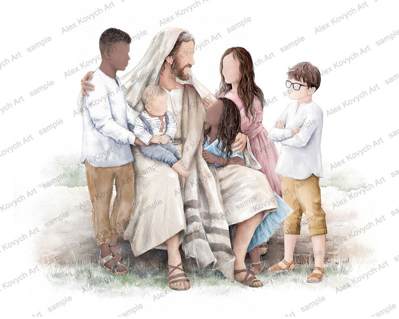 Jesus With Children Peace in Christ Children of God I Am a - Etsy