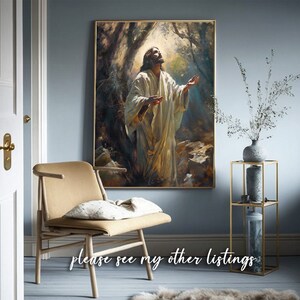 Come Follow Me, Digital Download, Jesus Christ Art, engraved on His ...