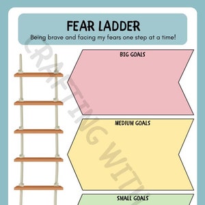 CBT Exposure Worksheet for Kids and Teens, Anxiety Worksheet for Youth ...
