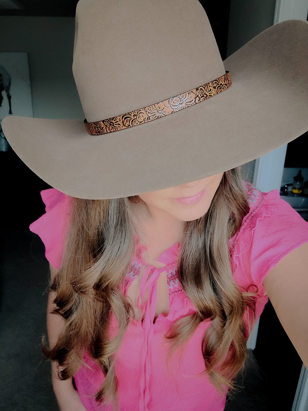 Custom Hat Band Personalized Hatband Tooled Leather Hat Band Western ...