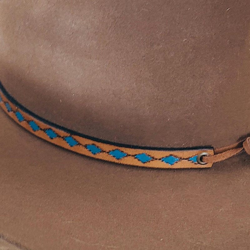 Floral Tooled Hat Band - Etsy