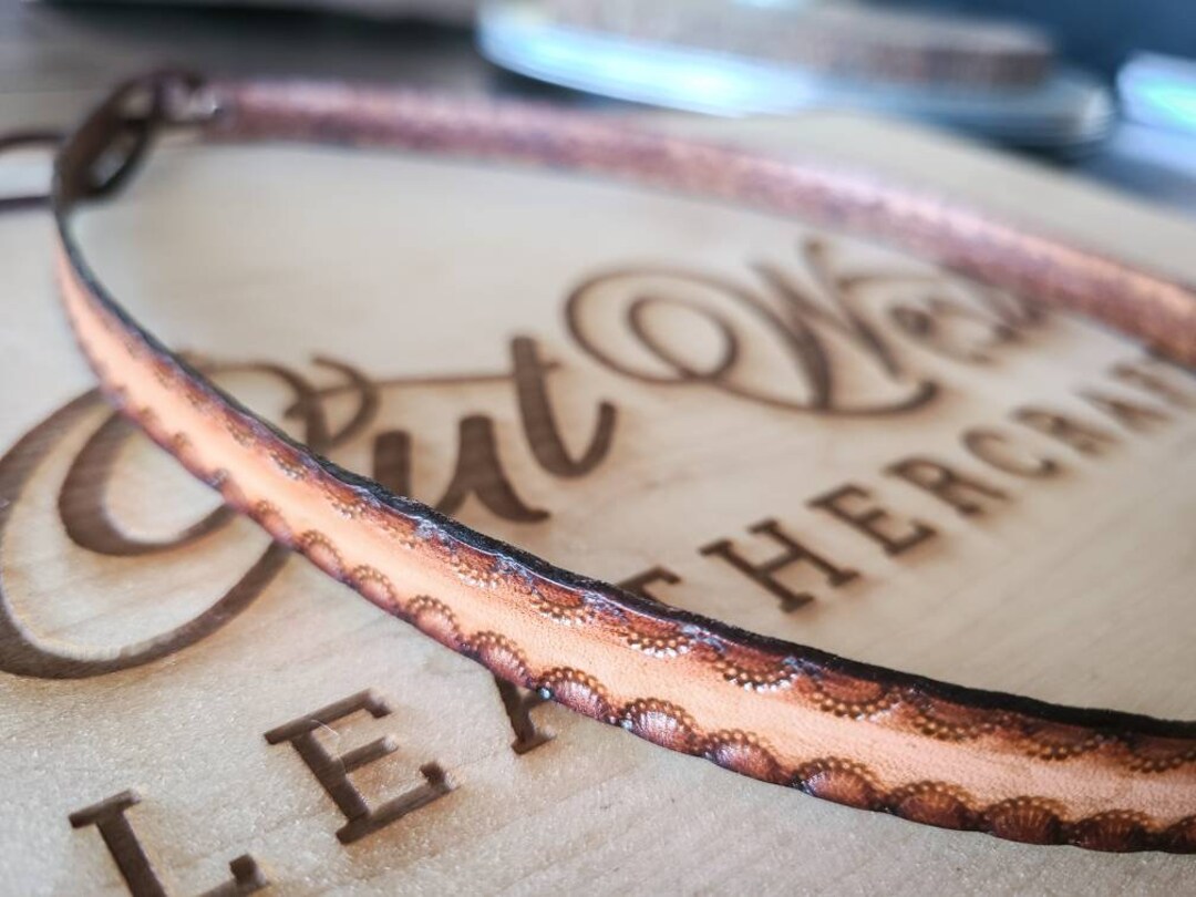 Hat Band Tooled Leather Hat Band Western Hat Band Western Leather ...