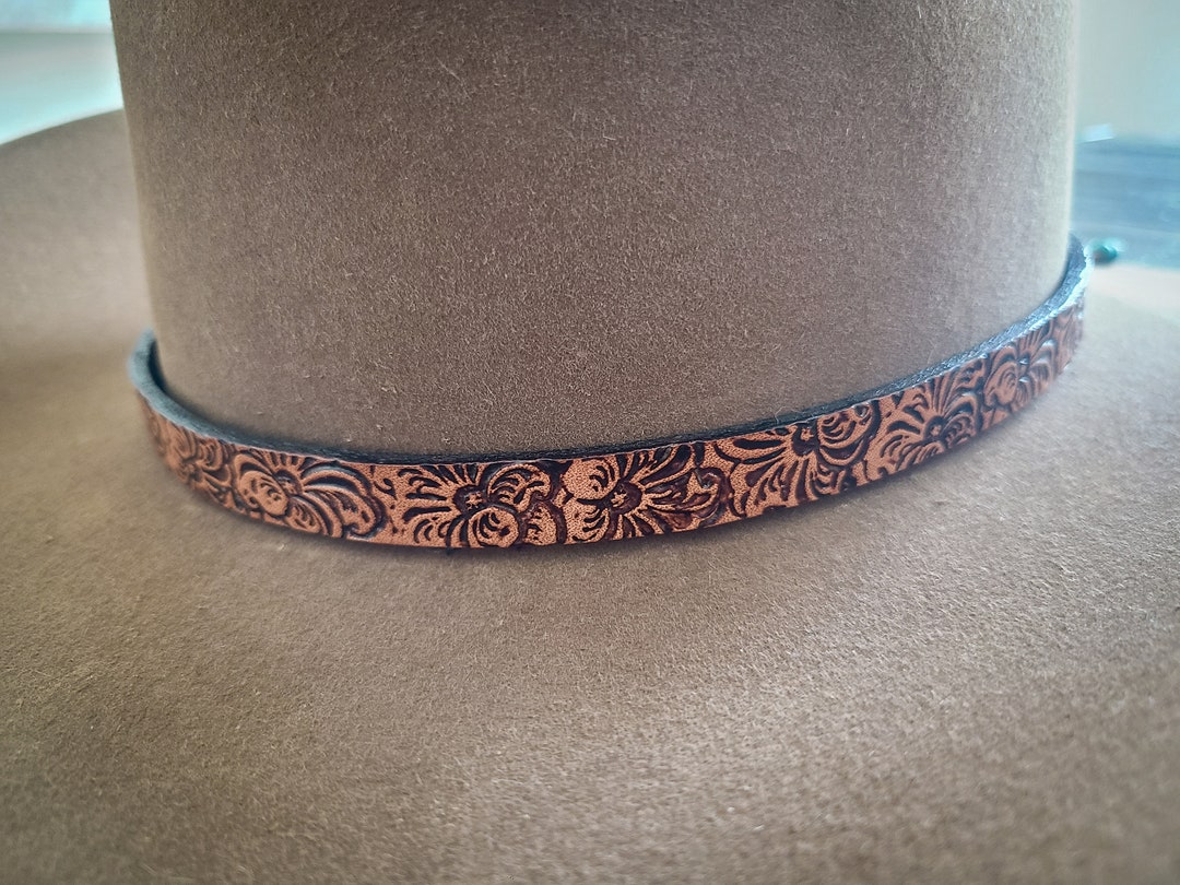 Custom Hat Band Personalized Hatband Tooled Leather Hat Band Western ...