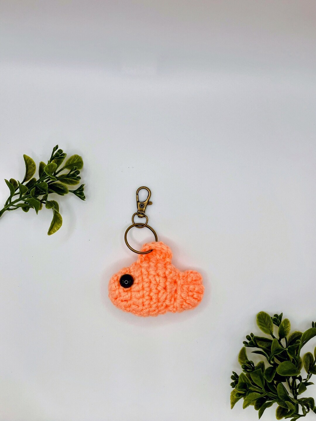 Kawaii Keychain | Crochet Goldfish | Amigurumi Fish | Keychain Charm ...