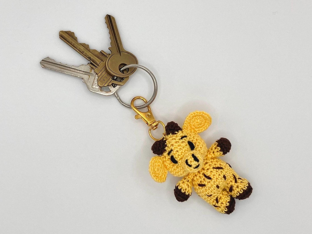 Giraffe Keychain - Crochet Key Chain - Bag Charm for Purse or Backpack ...