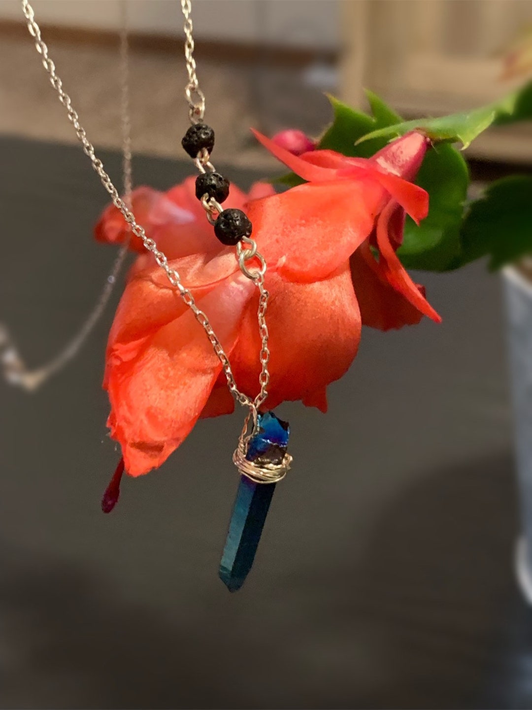 Lava Bead Necklace - Etsy
