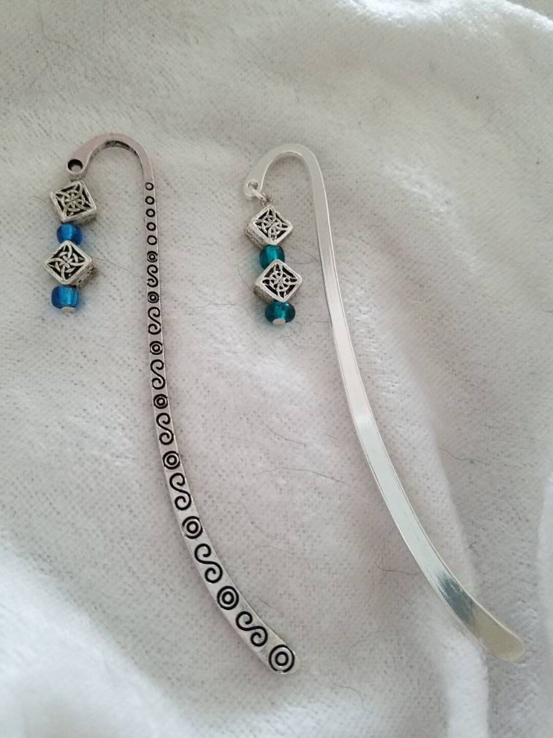 Mini Beaded Bookmarks, Small Bookmark, Charm Bookmark, Silver Bookmark ...