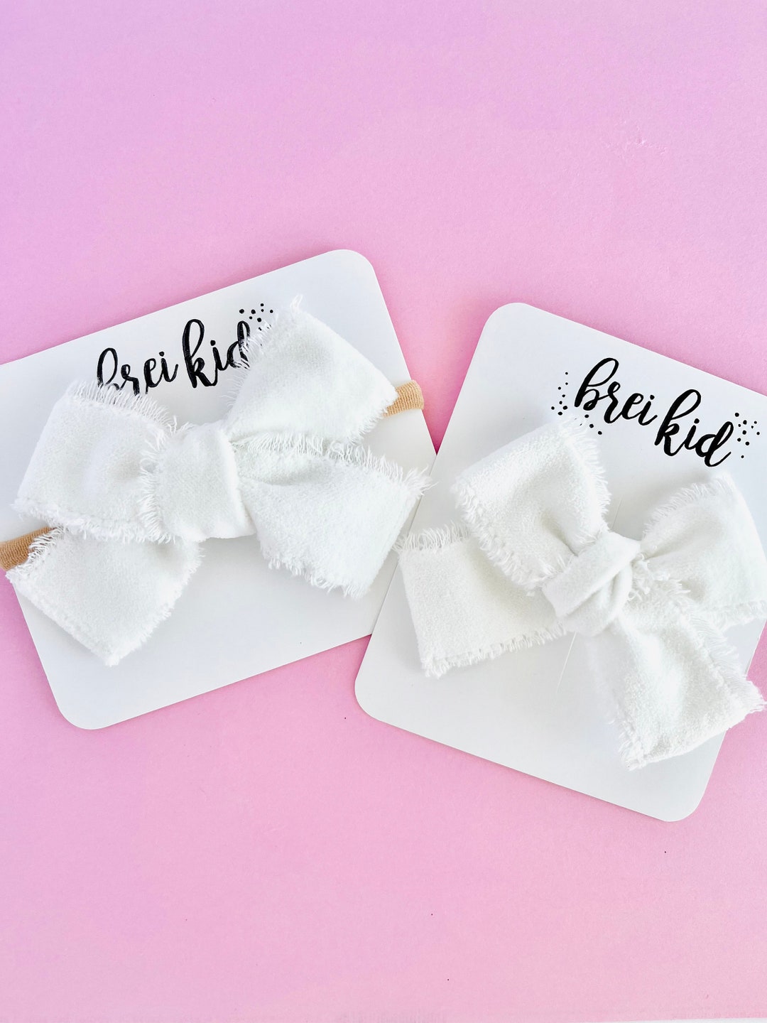 Velvet Hair Bow White Raw Edge Velvet Bow White Hair Bow Clip White ...
