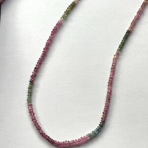 Watermelon Tourmaline Beaded Strand - Sterling Silver - Pink Stone ...