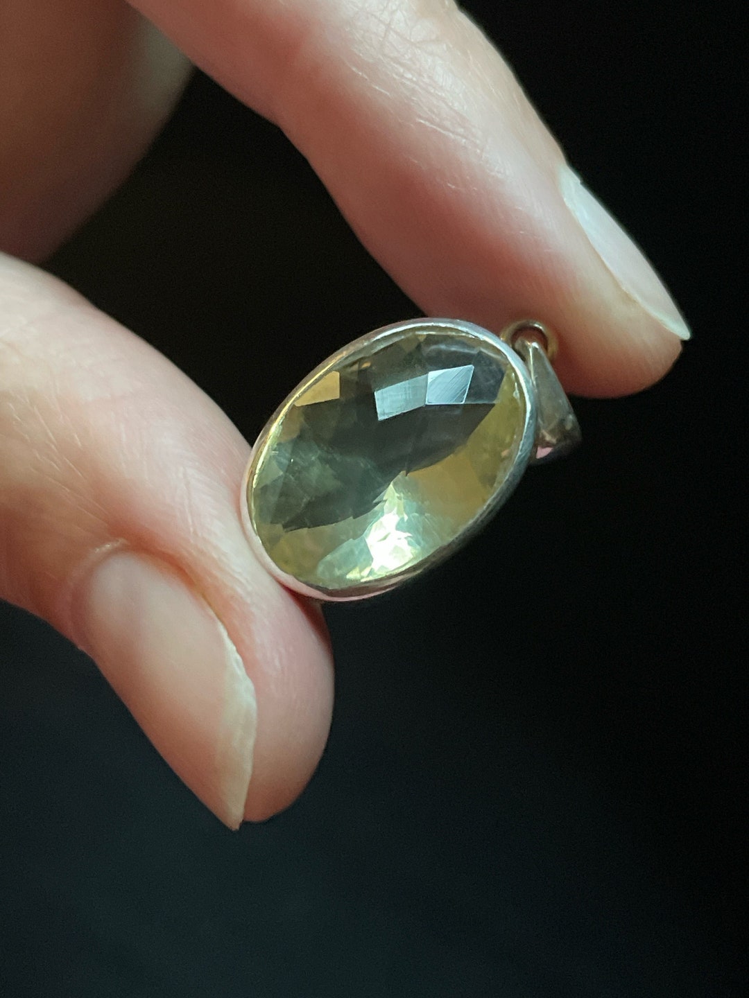 Joyful Oregon Sunstone Pendant - Genuine Faceted Sunstone and Sterling ...