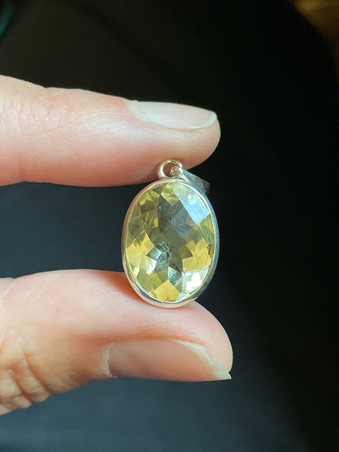 Glittering Oregon Sunstone Pendant - Genuine Faceted Oregon Sunstone ...