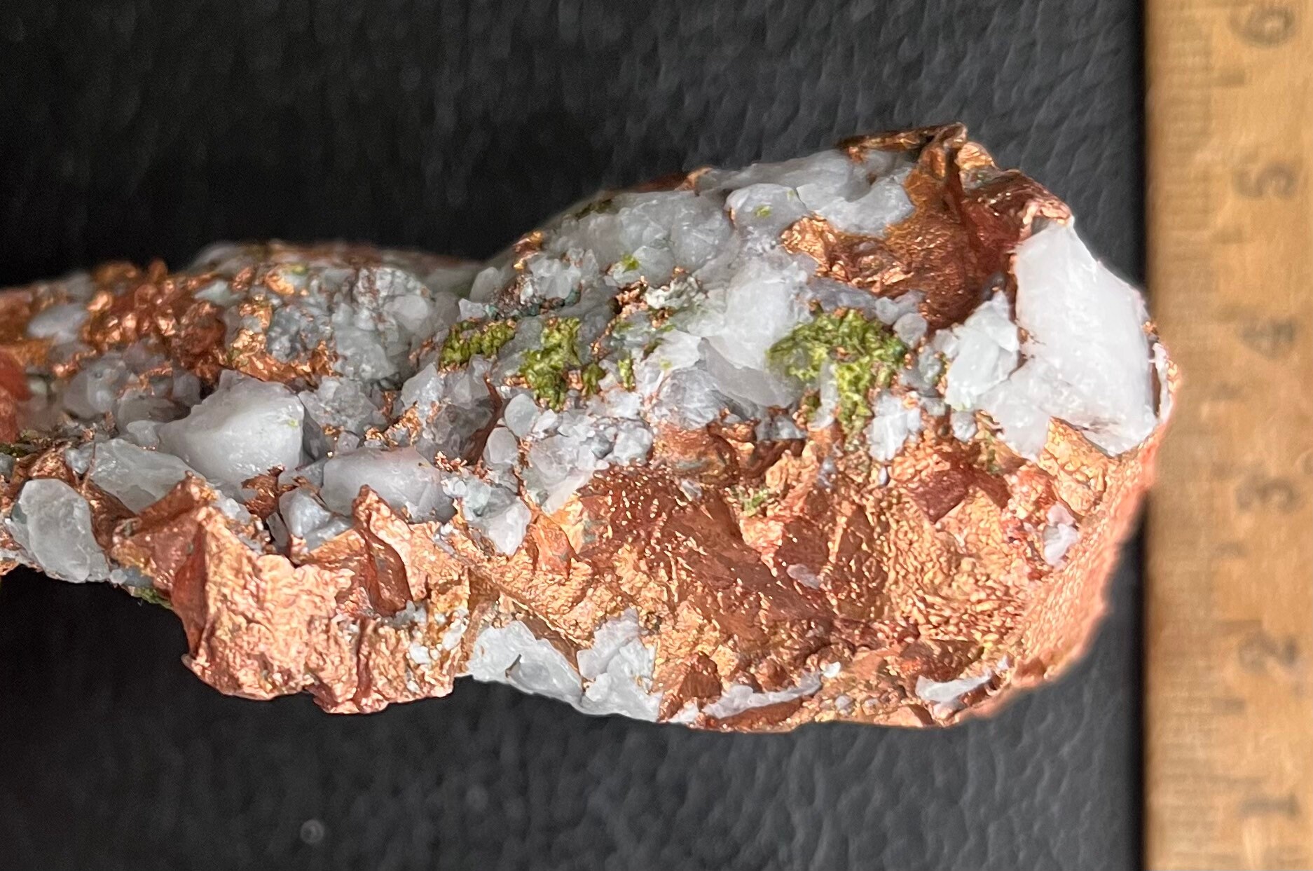 8.5cm Sharp Crystallized Copper W Quartz & Epidote Keweenaw, Michigan ...