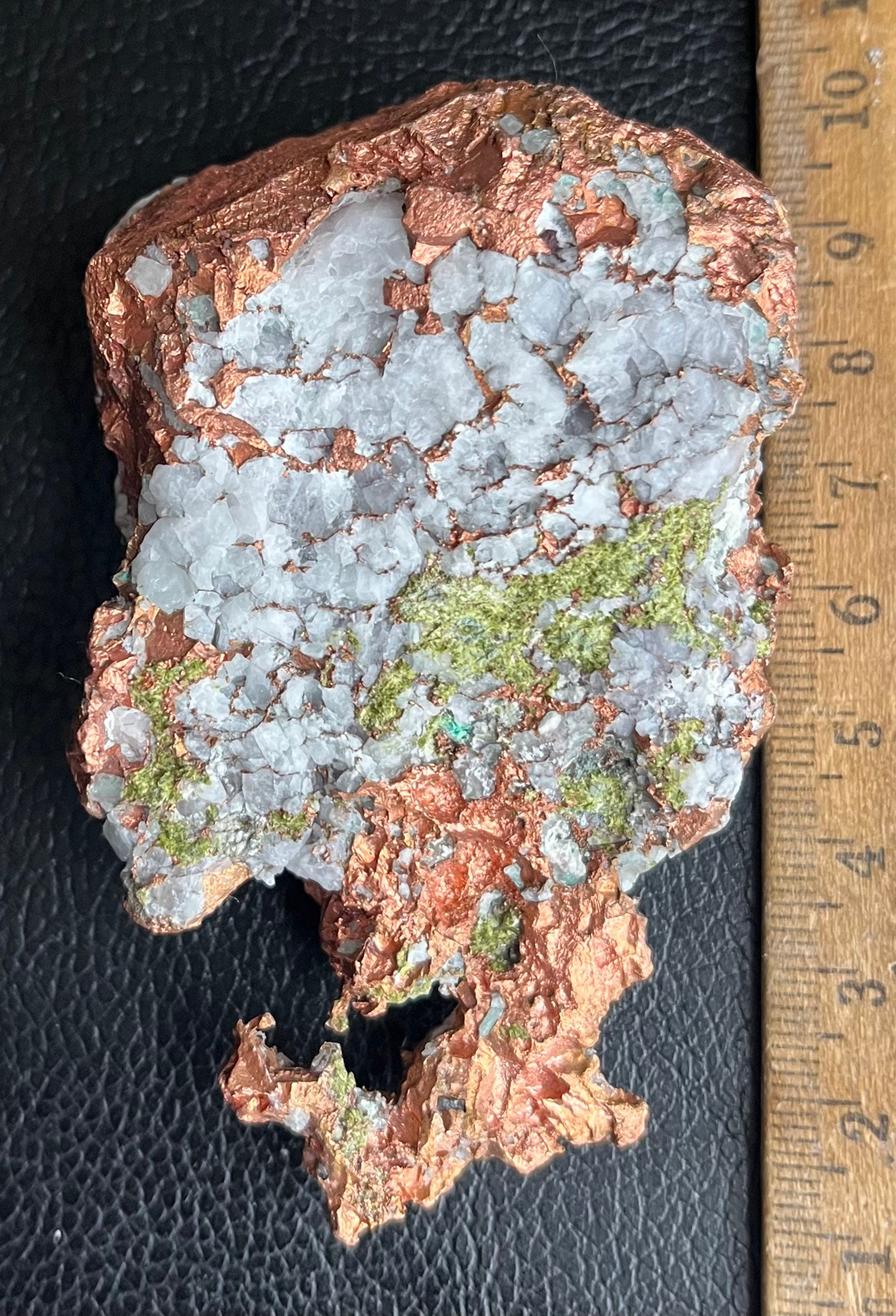 8.5cm Sharp Crystallized Copper W Quartz & Epidote Keweenaw, Michigan ...