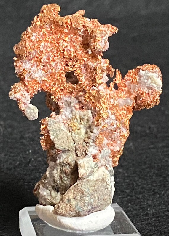 Michigan 5cm Sharp Native Copper Specimen w Quartz Keweenaw Home ...