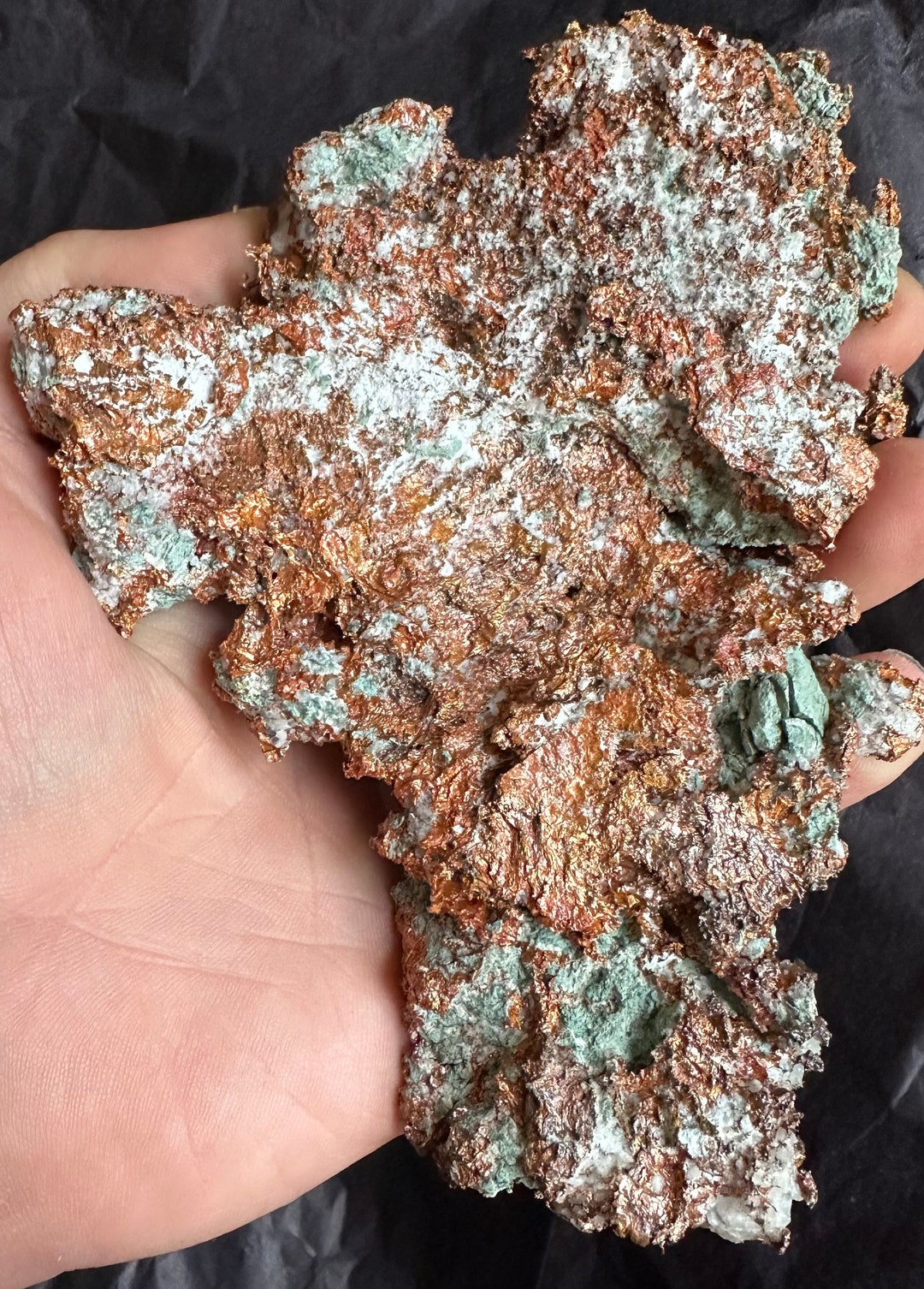 1 LB 5.8 OZ Big Native Copper Specimen W White Quartz Matrix Keweenaw ...