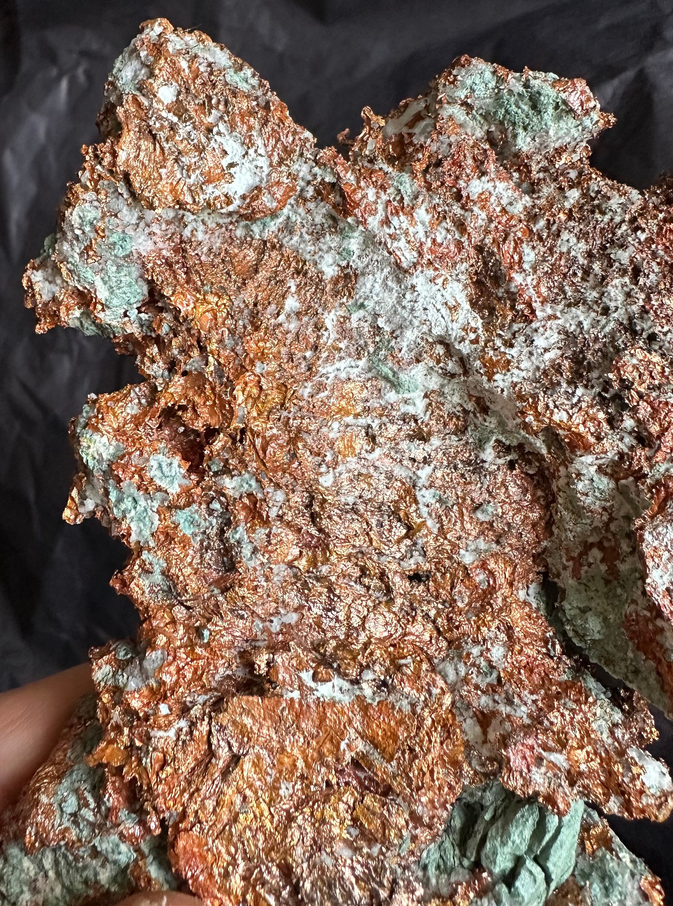 1 LB 5.8 OZ Big Native Copper Specimen W White Quartz Matrix Keweenaw ...