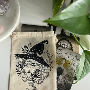 Witch Bag |tarot Bag| Oracle Bag| Canvas Bag| Herb Bag| Runes Bag ...