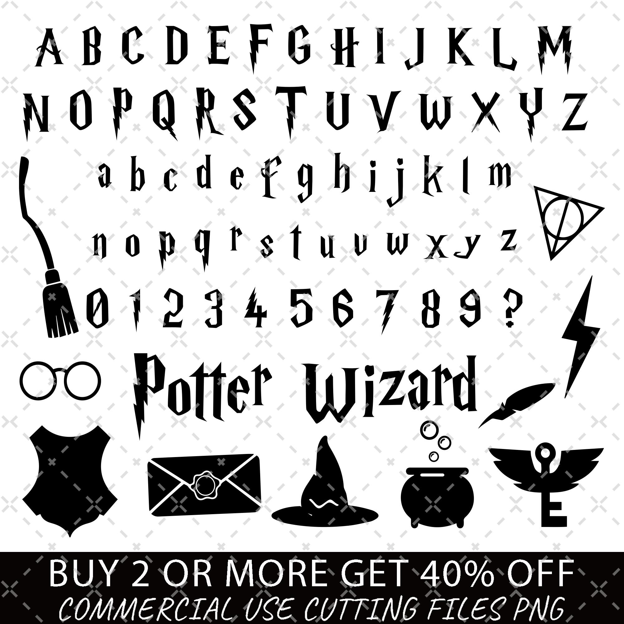 Potter Font SVG Halloween Font Wizard Potter Svg Png TTF Font Wizard ...