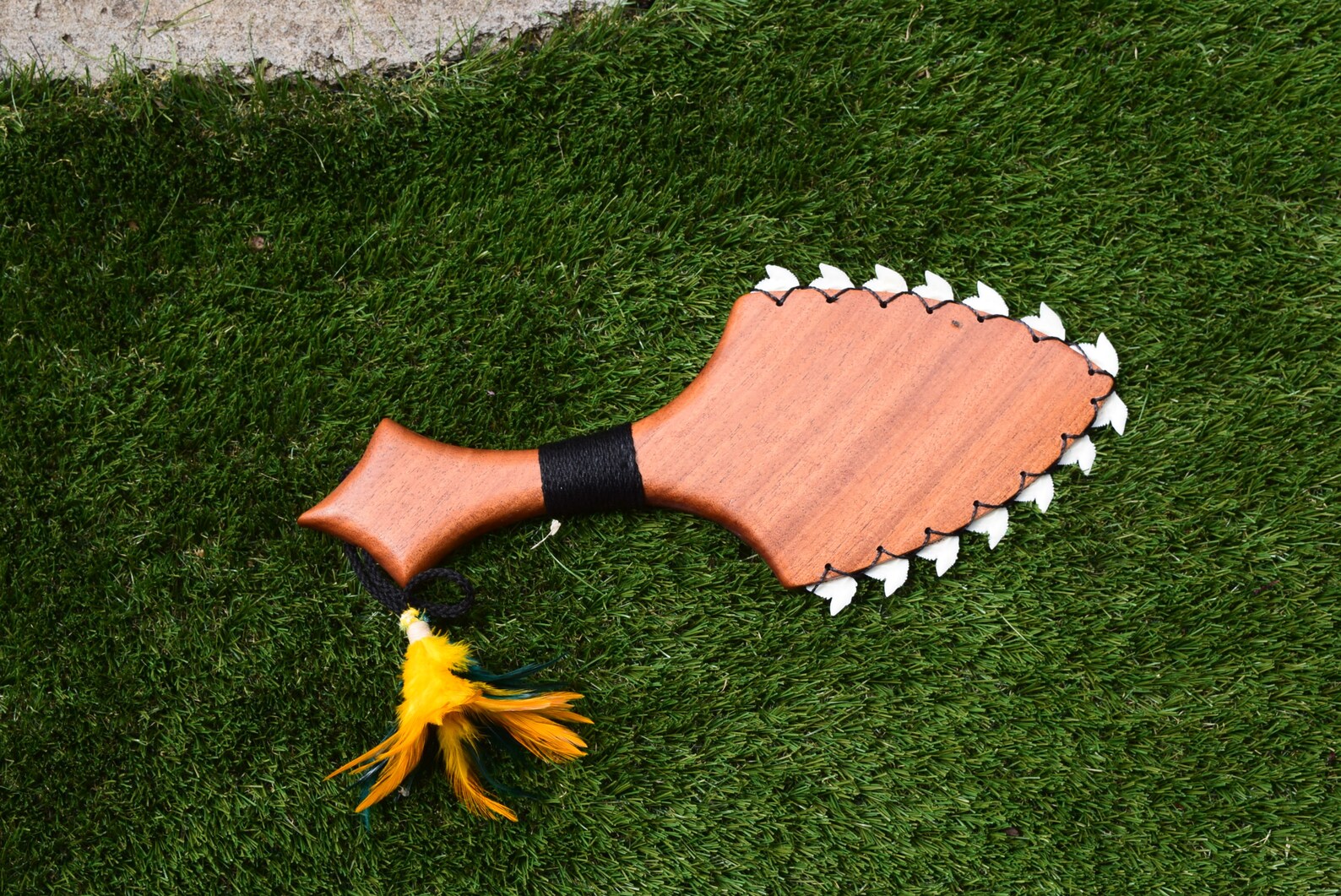 Hawaiian leiomano dagger shark tooth weapon with tribal | Etsy