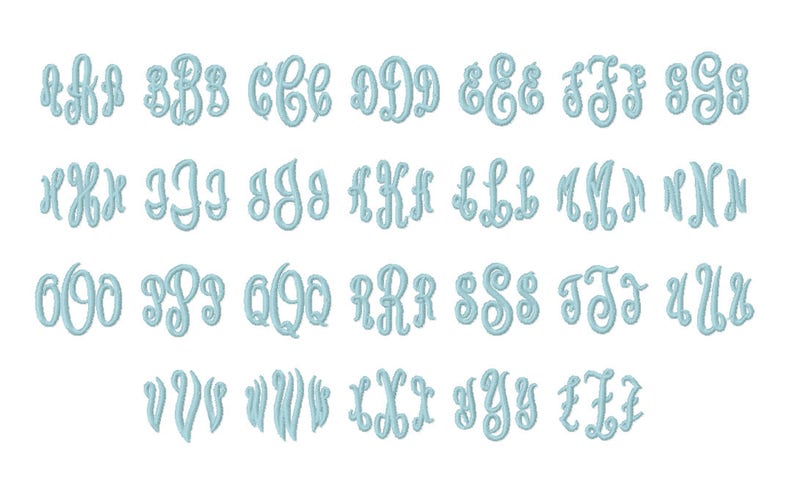 13 SIZE PES Fonts Empress Monogram Embroidery Fonts Embroidery - Etsy
