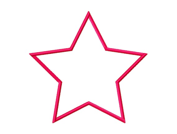 16 SIZES Star Applique Embroidery Designs Machine Embroidery | Etsy