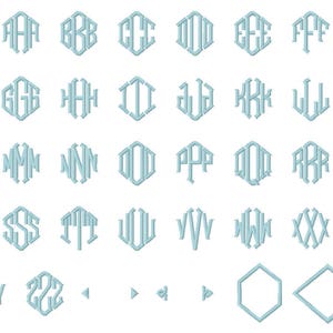 13 SIZE PES Fonts Point Diamond Monogram Embroidery Fonts Embroidery ...