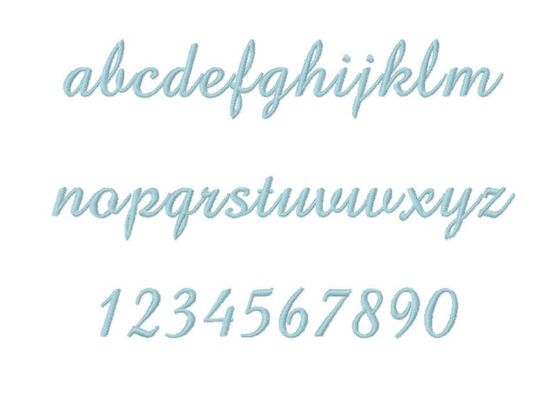 13 SIZE BX Fonts Brock Script Embroidery Fonts Embroidery - Etsy
