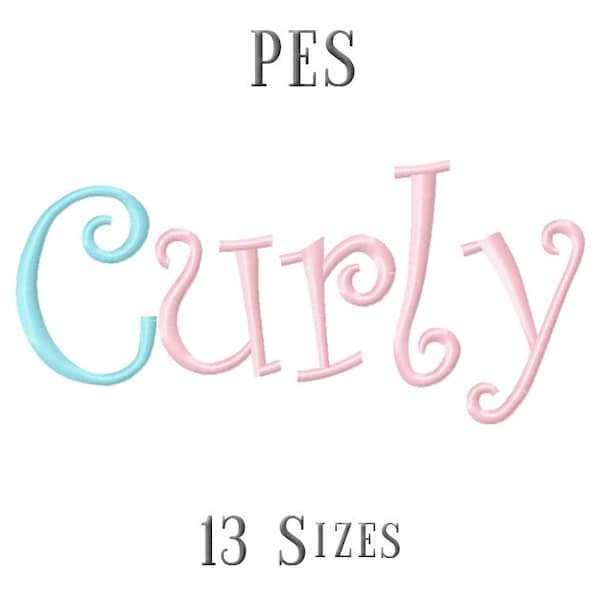 Curly Letters - Etsy