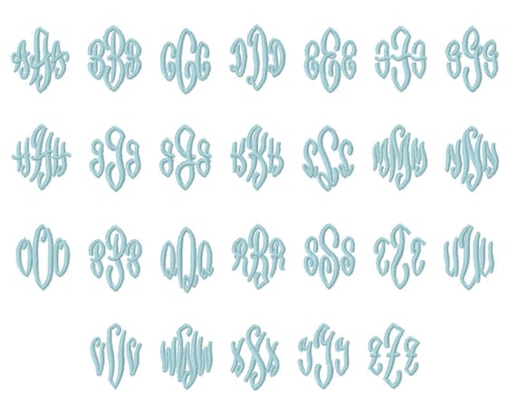 Embroidery 13 SIZE PES Fonts End Scroll Monogram Embroidery Fonts ...