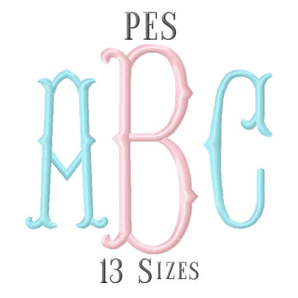 Fishtail Applique Embroidery Fonts Designs - Etsy