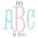 13 SIZE PES Fonts Fishtail Monogram Embroidery Fonts Embroidery Designs ...