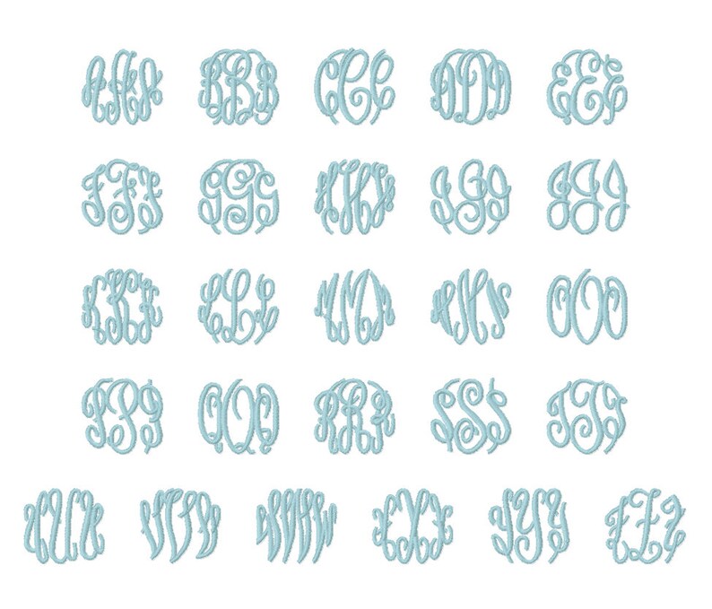 13 SIZE BX Fonts Fancy Monogram Embroidery Fonts Embroidery - Etsy