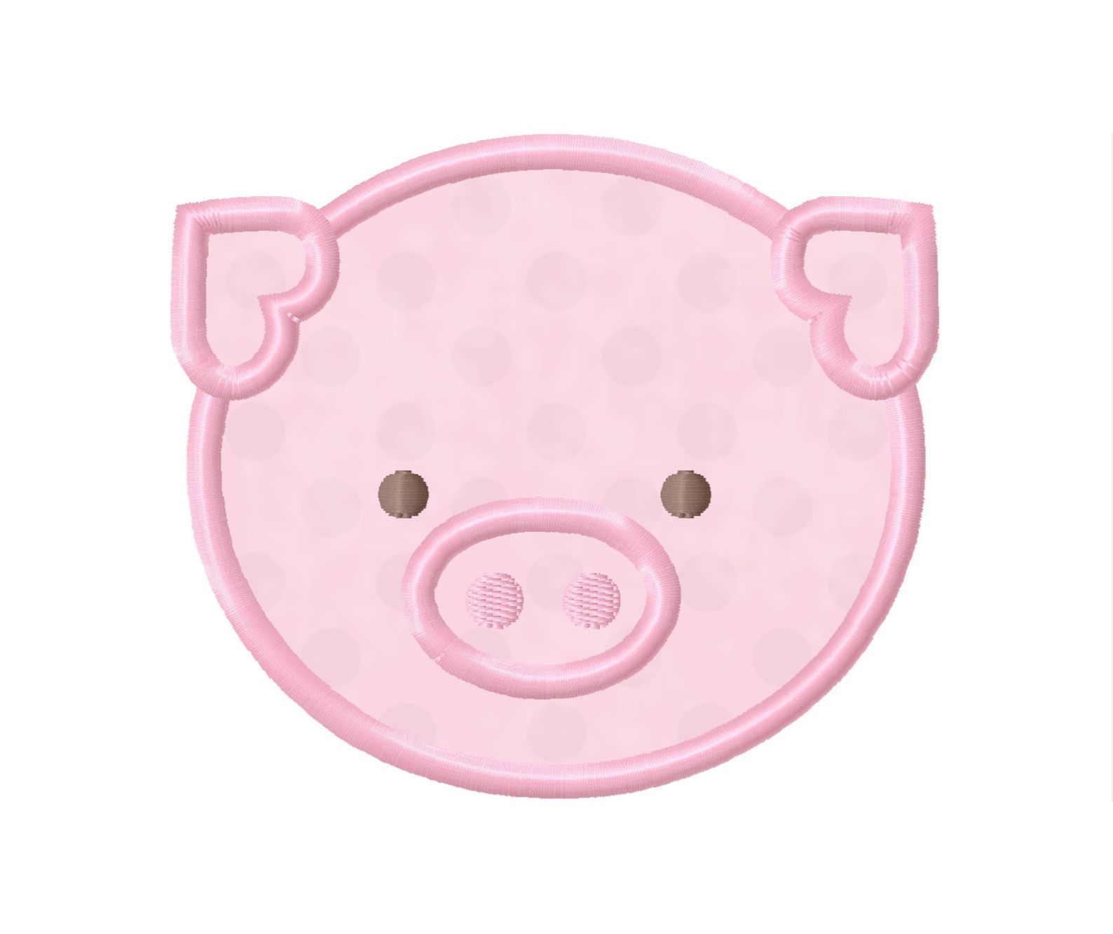 11 SIZES Pig Face Applique Embroidery Designs Machine - Etsy