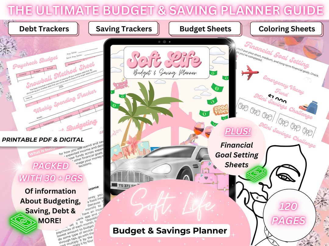 Digital Budget Planner, Digital Finance Planner, Budget Sheet, Saving ...
