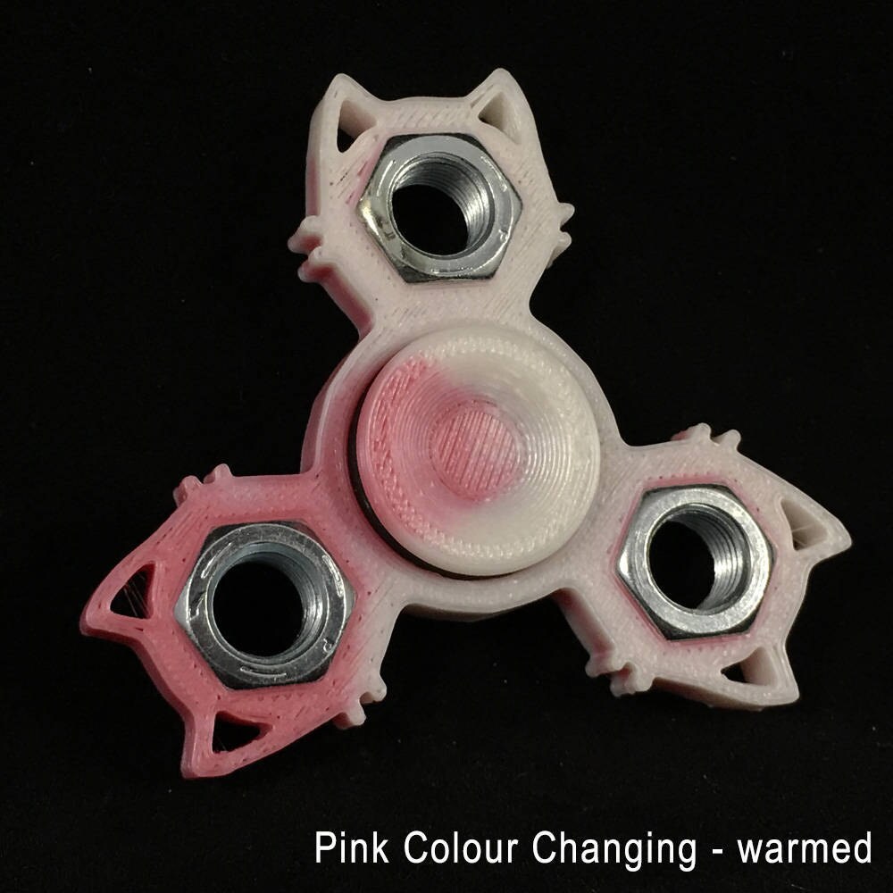 Cat Themed Fidget Spinner Toy Colour Changes for Smaller Hands Great ...