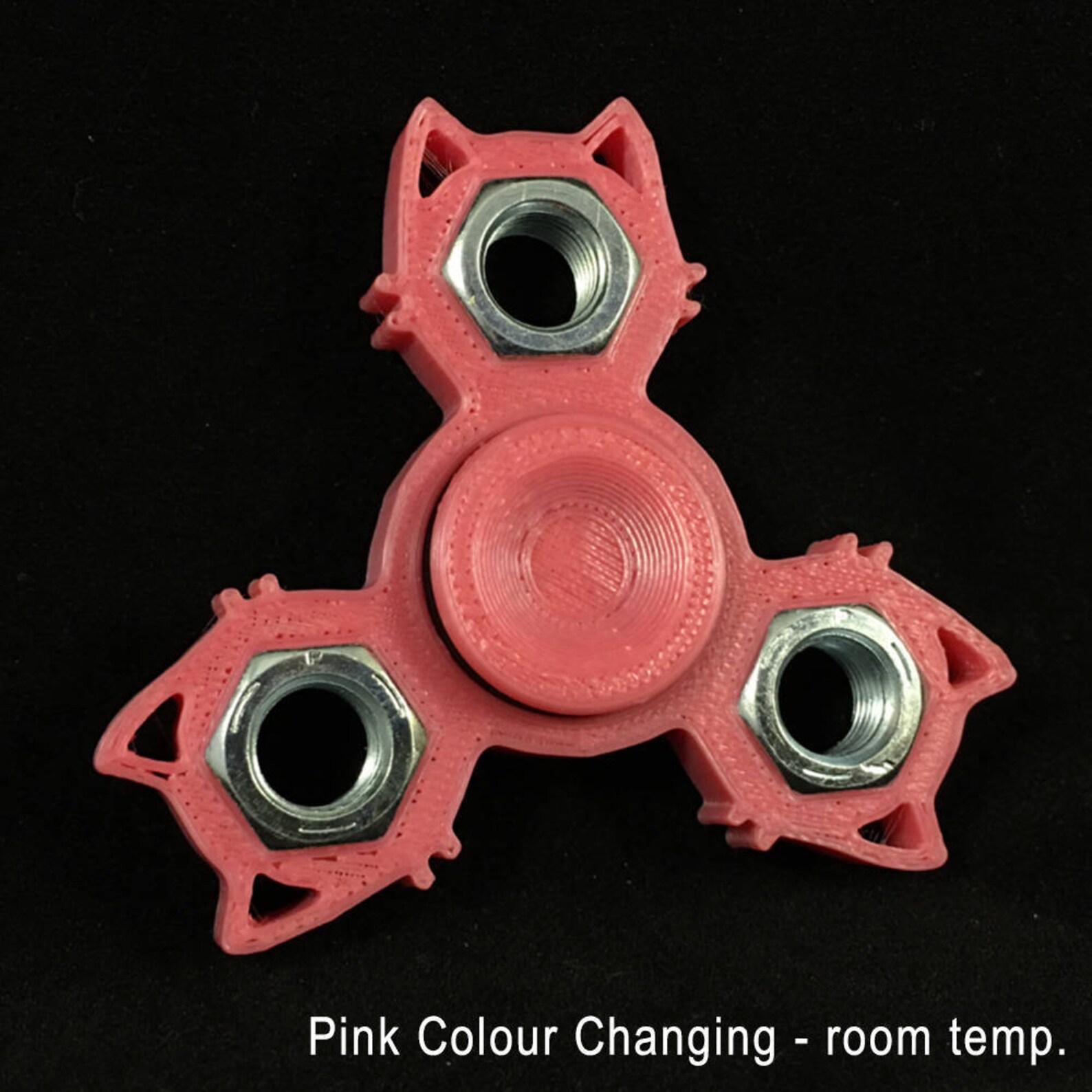 Cat Themed Fidget Spinner Toy Colour Changes for Smaller Hands Great ...