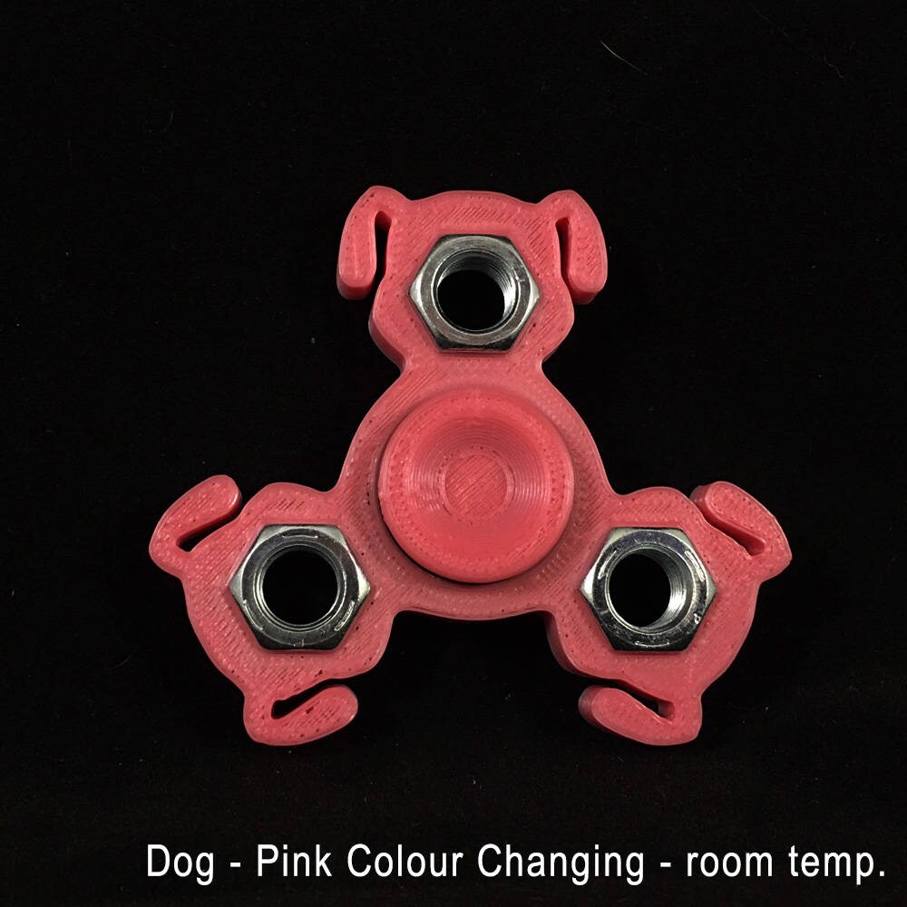 Dog Themed Fidget Spinner Toy Colour Changes for Smaller Hands Great ...