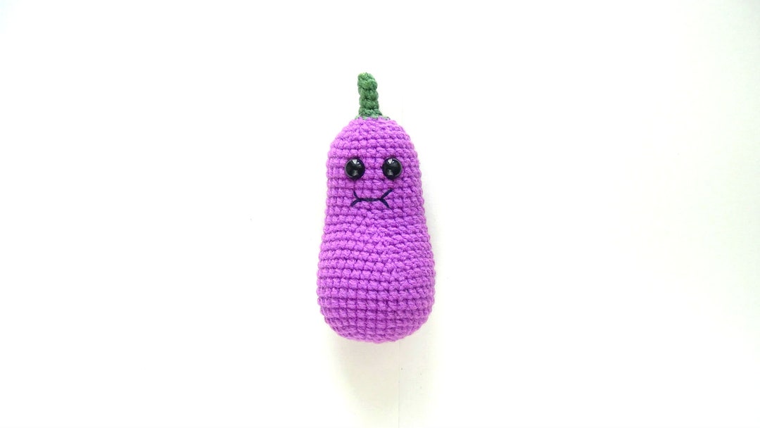 Eggplant/kawaii Vegetable/zucchini/knitted Vegetable/vegetable Bed Toy ...