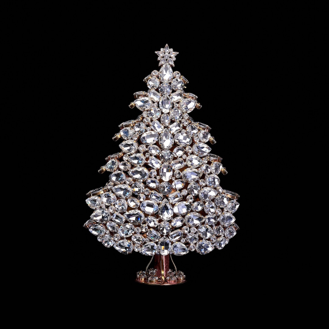 3D Christmas Tree (clear), 3D Christmas Tree Handcrafted From Crystal ...