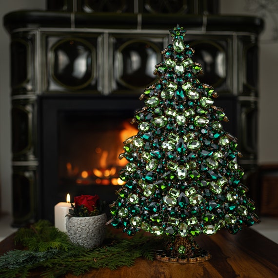 3D Festive Yule Christmas Tree green Color Etsy