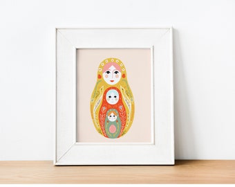 Matryoshka Print - Etsy
