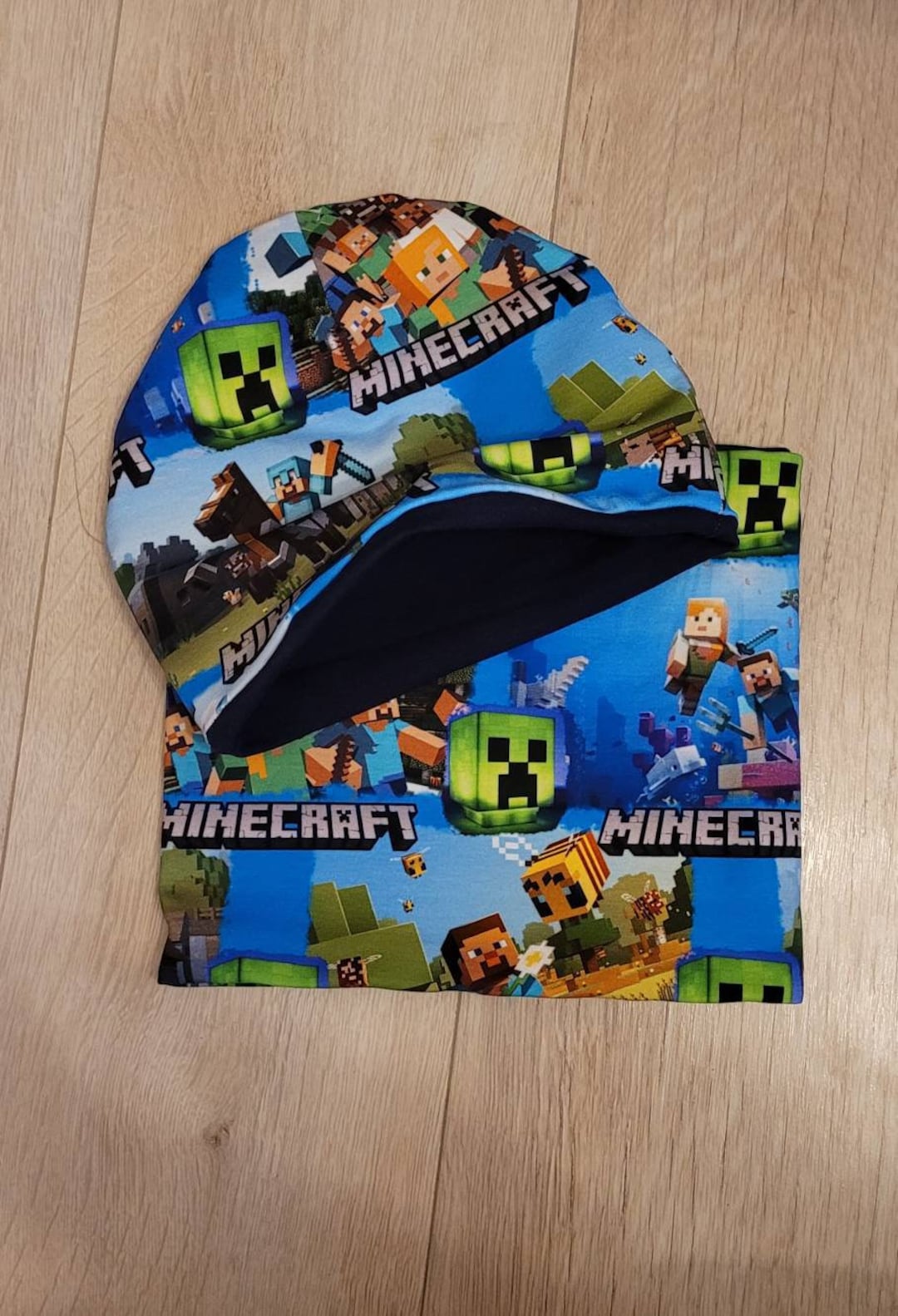 Minecraft Frühling/Winter Mütze und Loop, Minecraft Mütze und Schal ...