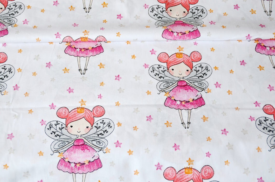 Fairy Cotton Fabric Girls Cotton Fabric100% Cotton Fabric - Etsy