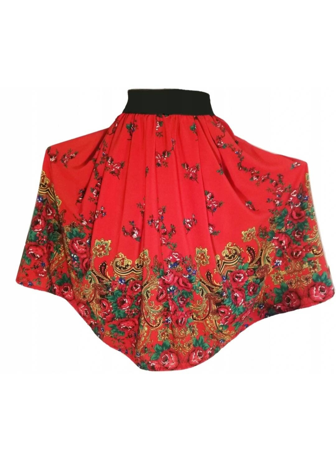 Traditional Folk Skirt Maxi, Floral Skirt,bohemian Skirt, Roses Skirt ...