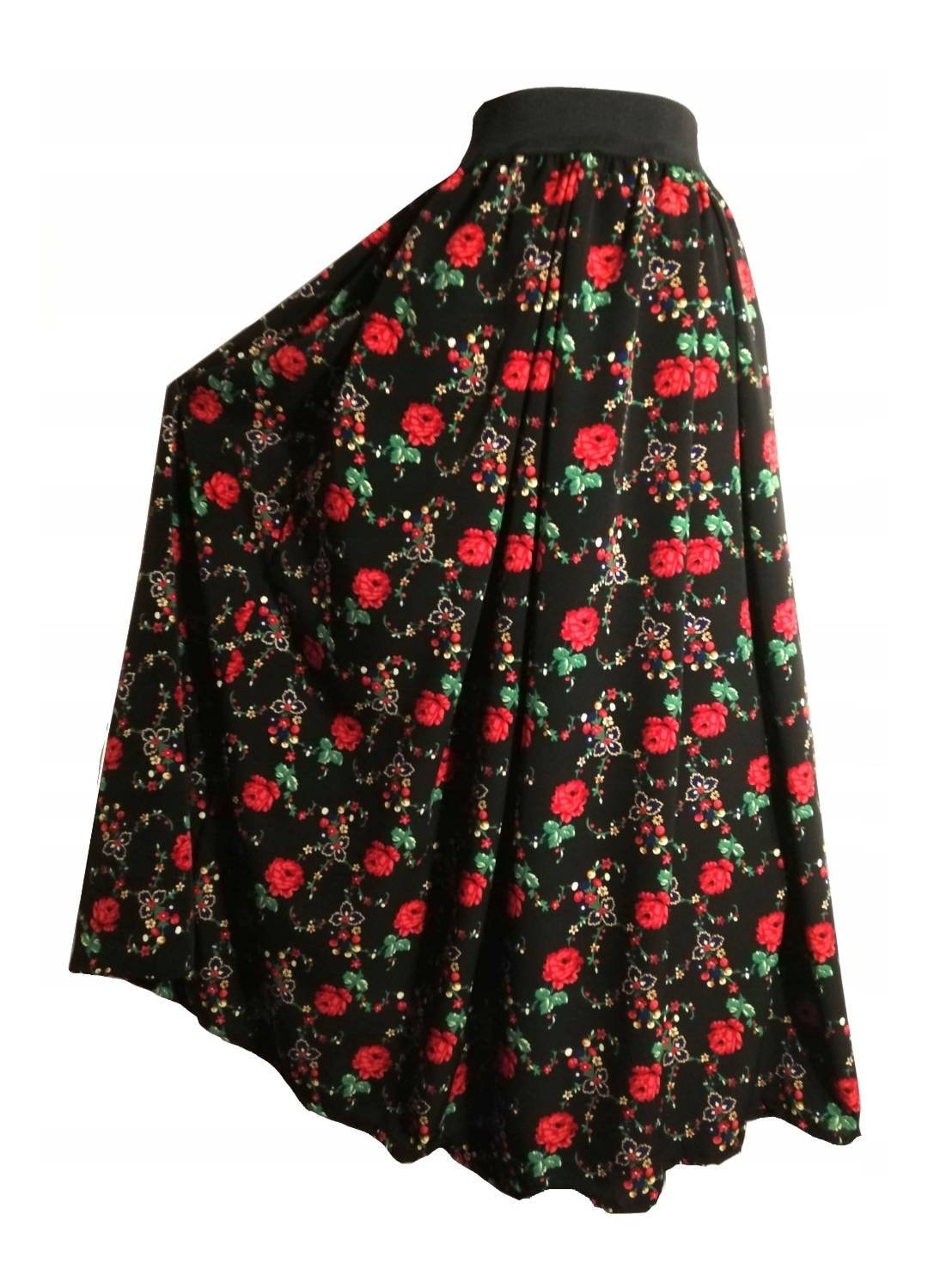 Traditional Folk Skirt MAXI, Boho Skirt, Gypsy Skirt, Roses Skirt ...